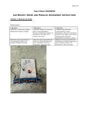 Lab Report Series And Parallel Circuits Assignment Docx PHYS 103