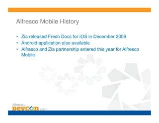 PLAT Alfresco IOS Mobile Application Details And Design PPT