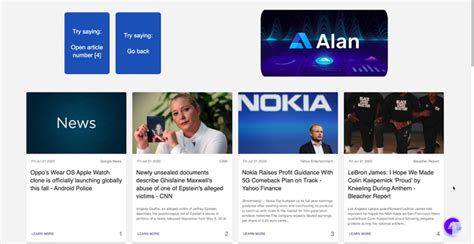 artificial intelligence react news application using alan ai freelancer