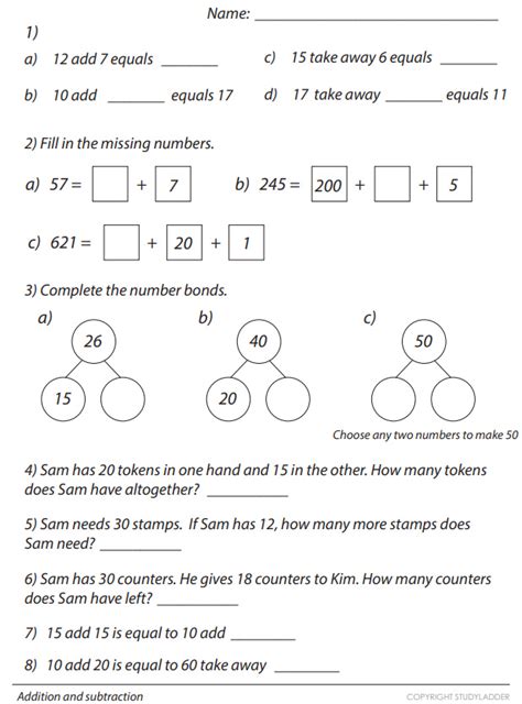 Addition And Subtraction Studyladder Interactive Learning Games