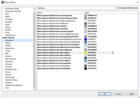 Failed To Change The InactiveTabBackground Color By Python Scripting McNeel Forum