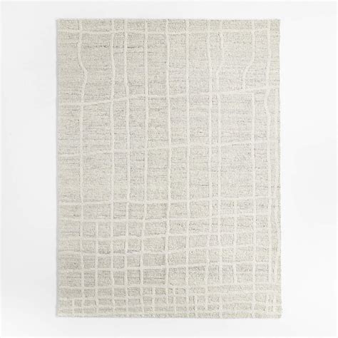 Agen Wool Handwoven Grid Ivory Area Rug 6x9 Reviews Crate