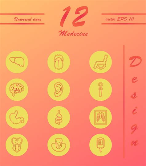 의학 및 건강 관리 얇은 아이콘 벡터 세트 Eps Ai Uidownload