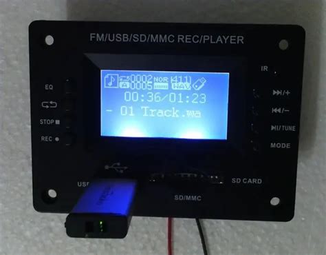 With Bluetooth Mp3 Display Decoder Board USB MMC REC FM DC12V U Disk SD Card Decoder Player
