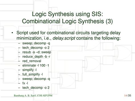 Ppt Logic Synthesis Using Sis Powerpoint Presentation Free Download