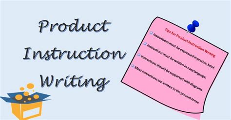 How To Write Product Instruction With Example