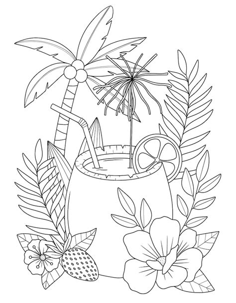 여름색칠도안 벡터 Freepik에서 무료 고품질 벡터를 다운로드하세요 Freepik