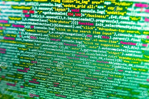 Software Developer Workspace Screen Stock Image Image Of Hacker Data