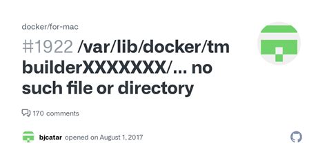 Varlibdockertmpdocker Builderxxxxxxx No Such File Or Directory · Issue 1922 · Docker