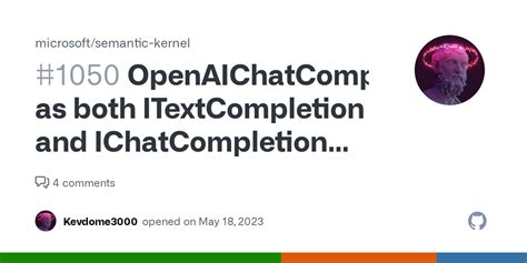 openaichatcompletionservice as both itextcompletion and ichatcompletion