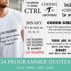 Programmer Quotes Svg Png Bundle Coding And Developer Shirt Design Software Engineer Svg Png