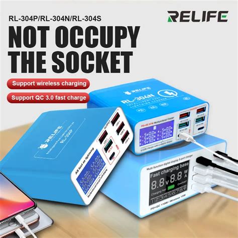 Relife Rl 304p Rl 304n Rl 304s Cargador Relámpago Con Pantalla Digital