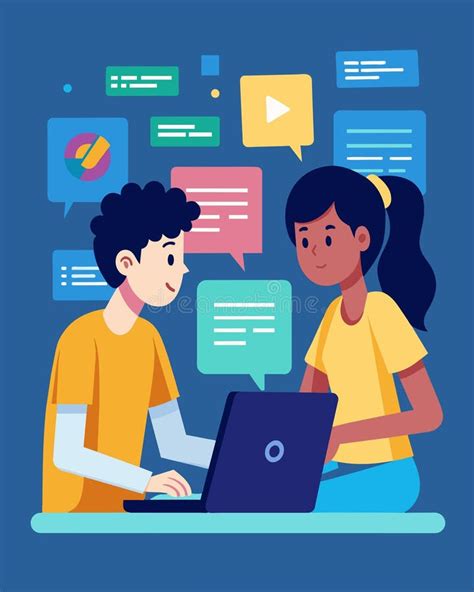 A Pair Of Teens Using A Collaborative Coding Platform Taking Turns