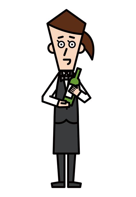 야채 소믈리에남성의 일러스트 무료 일러스트 소재집 Kukukeke