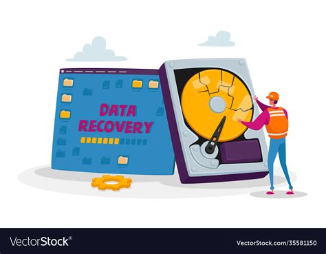 Backup Data Recovery And Protection Service Vector Image