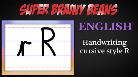 Lower And Upper Case R In Cursive English Handwriting Youtube