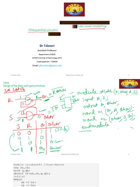 Module1 Gate Level Modelling 2 Pdf Electrical Engineering Digital