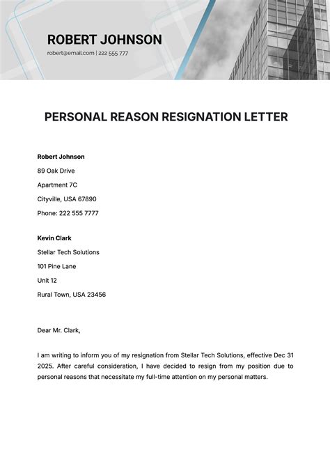 Free Voluntary Resignation Letter Template To Edit Online