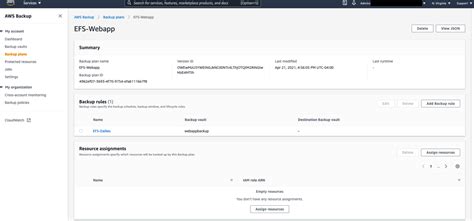 Amazon Efs Backup And Restore Using Aws Backup Amazon Web Services