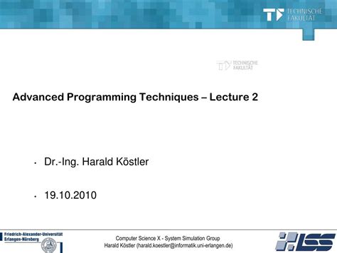 Ppt Advanced Programming Techniques Powerpoint Presentation Free
