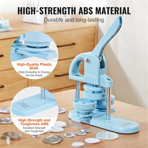 Vevor 3 In 1 Button Maker 1 1 25 2 28 Inch 25 32 58mm Pin Maker 300pcs Button Parts Button