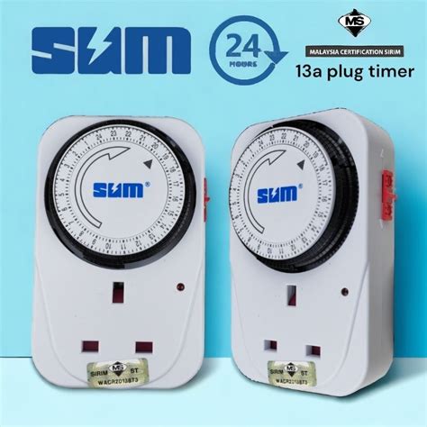 Sum 24hrs Analog 13a Plug In Timer With Sirim Model 0024 Shopee