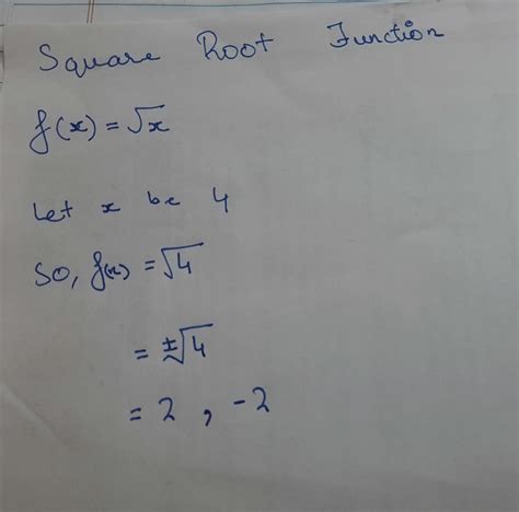 Why Cant Square Root Function Give Negative Solution Rmaths