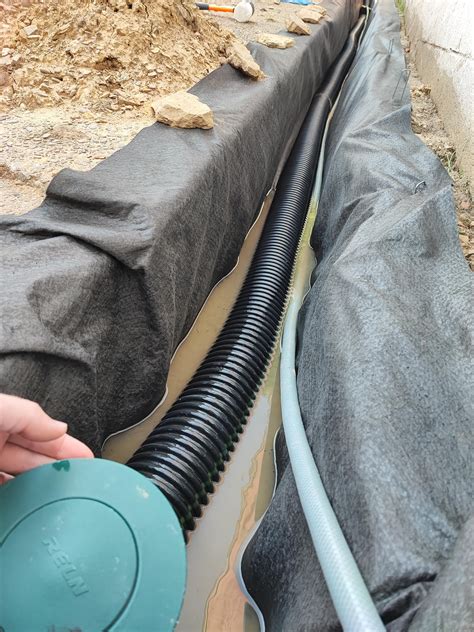 French Drain Install Pop Up Emitter Not Working What Have I Done Wrong R Landscaping