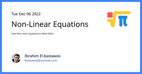 Non Linear Equations