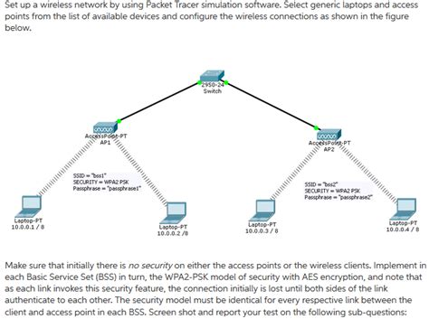 Solved Set Up A Wireless Network By Using Packet Tracer Chegg Com