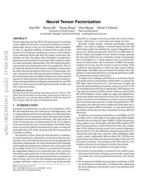 Neural Tensor Factorization Deepai