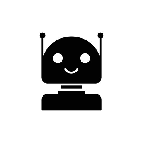 Ai Bot Icon Chat Bot Logo Robot Ai Artificial Intelligence Logo Glyph Symbol Solid Design
