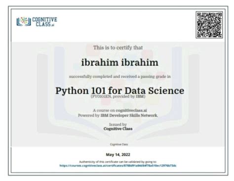 ibrahim m on linkedin i have completed the python for data science