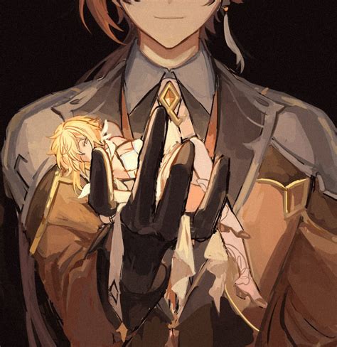 Lumine And Zhongli Genshin Impact Drawn By Stars Danbooru