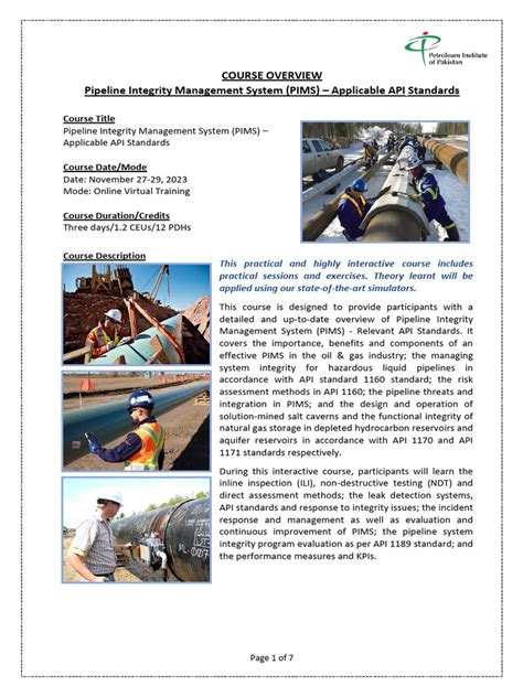 Pipeline Integrity Management System Pims Pdf Pipe Fluid Conveyance Risk