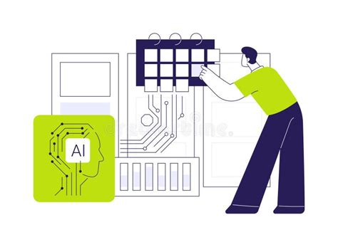 Ai Driven Employee Scheduling Abstract Concept Vector Illustration