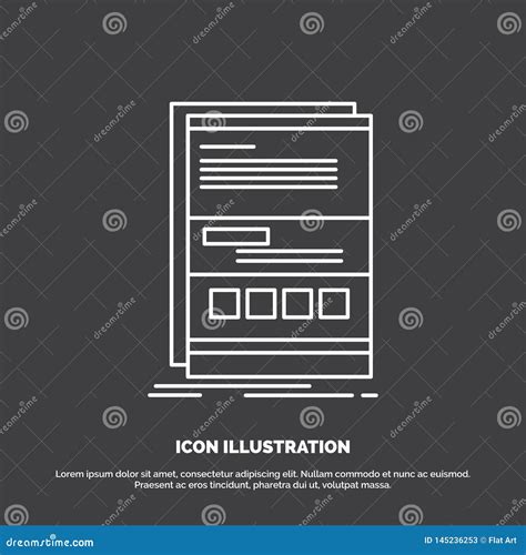 Browser Dynamic Internet Page Responsive Icon Line Vector Symbol For Ui And Ux Website Or