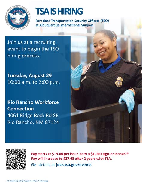 Tsa Hiring Event Workforce Connection Of Central New Mexico