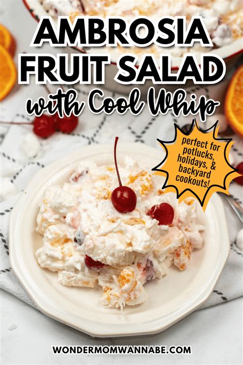 Ambrosia Salad With Cool Whip Easy Fruit Salad Recipe