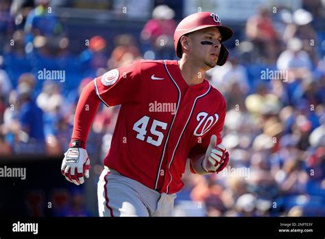 Washington Nationals Joey Meneses Singles During The Fifth Inning Of A