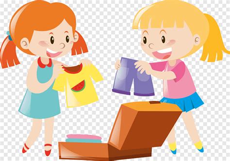 الفتيات يجربن الملابس Png