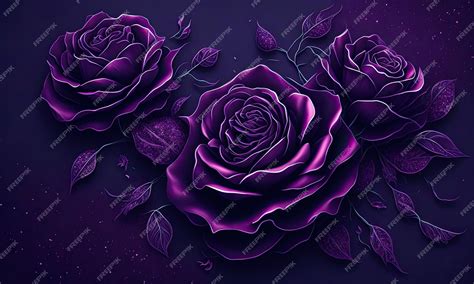 Dark Purple Roses Background