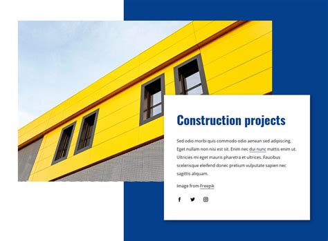 large complex building projects html template by nicepage