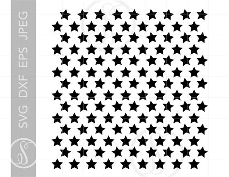 Stars Pattern Svg Stars Pattern Clipart Stars Pattern Etsy