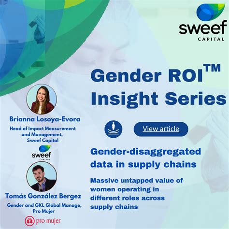 Gender Disaggregated Data In Supply Chains Sweef Capital