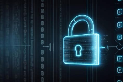 Lock Mark Cybersecurity Internet Information Technology Digital Concept Of Password Premium Ai