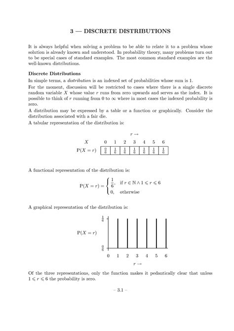 Discrete Distributions DISCRETE DISTRIBUTIONS It Is Always Helpful When Solving A
