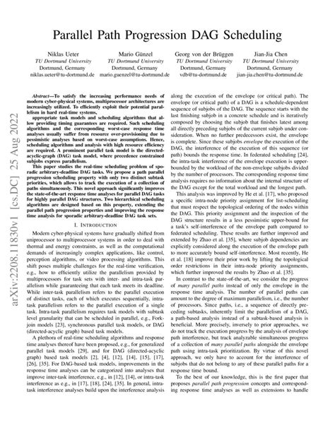 Parallel Path Progression Dag Scheduling Deepai