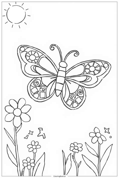 101张蝴蝶填色页（免费pdf和png打印）