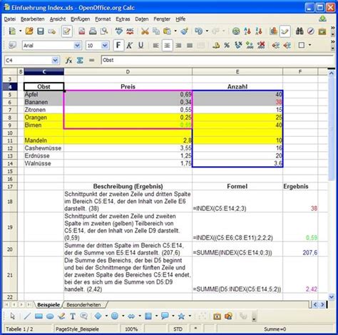 openoffice calc syntax